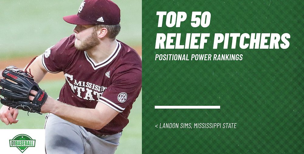 Week Five Power Rankings: Top 50 Relief Pitchers • D1Baseball